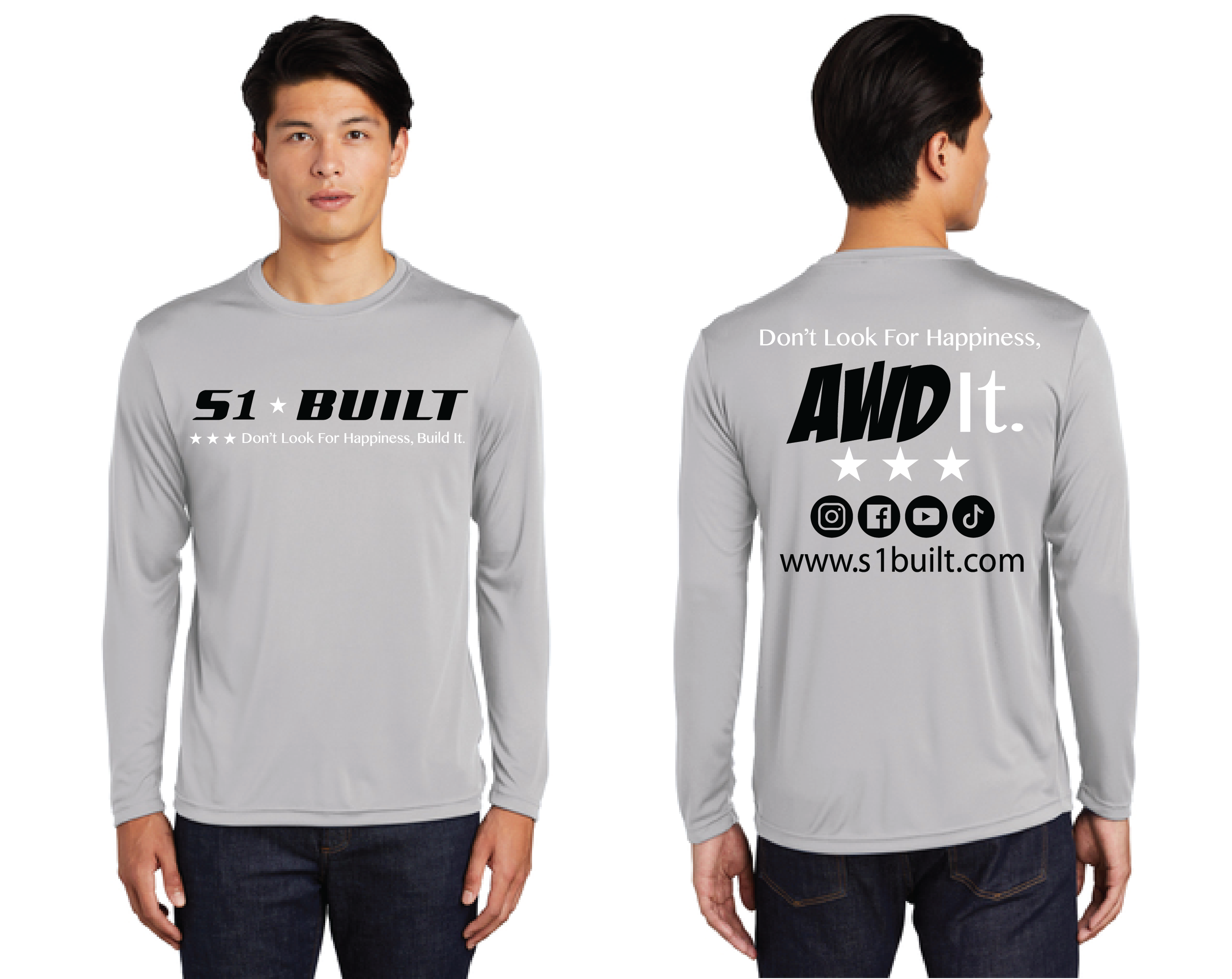 Long Sleeve Dri-Fit - Silver – S1Built, LLC.