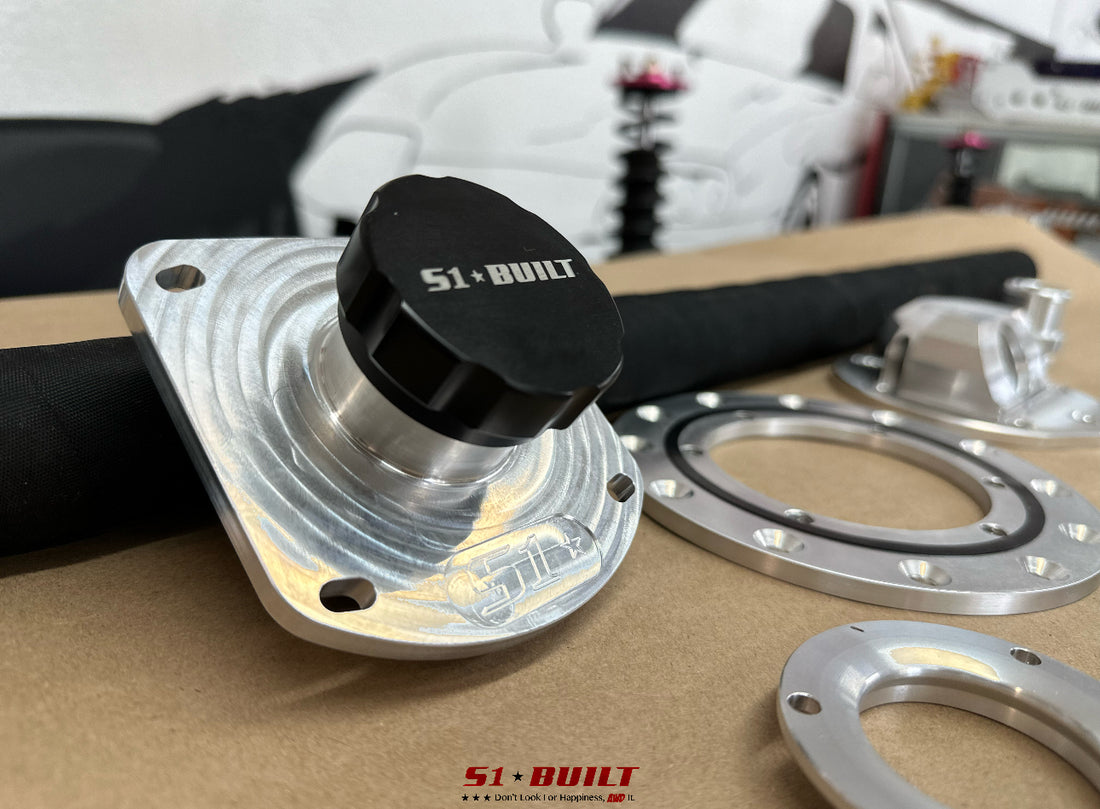 Billet Filler Neck Kit with Magnetic Gas Cap – S1Built, LLC.