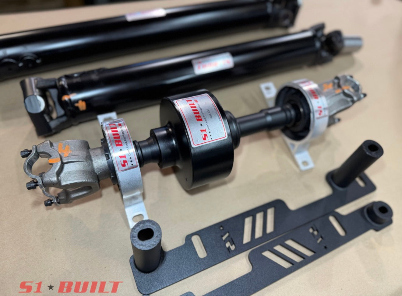 Evo 8 and 9 Custom Driveshaft with Viscous Coupler and Mounting Bracke ...