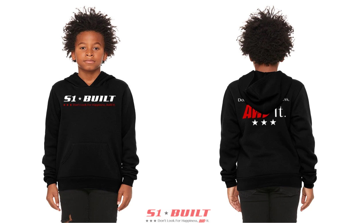 S1Built AWD Hoodie - Youth Black – S1Built, LLC.